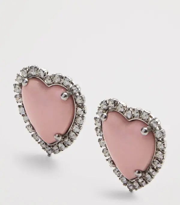 Valentino Garavani Crystal Coeur Hyperbole Clip-on Earrings