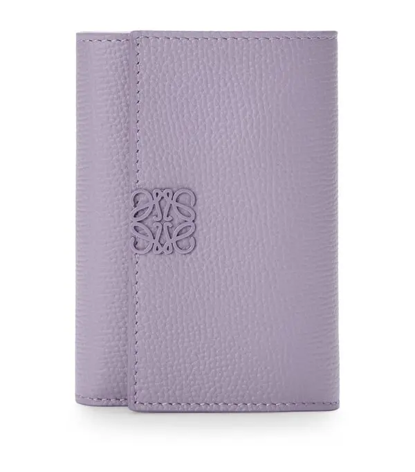 Loewe Small Leather Anagram Wallet - Purple
