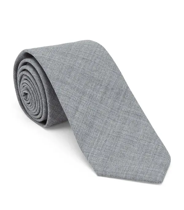 Brunello Cucinelli Virgin Wool Neck Tie - Grey