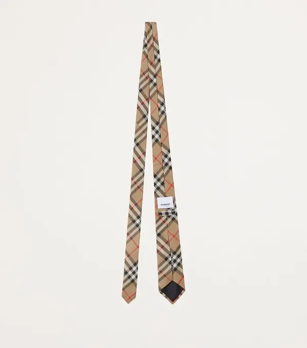 Burberry Silk Vintage Check Neck Tie - Beige