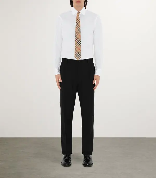 Burberry Silk Vintage Check Neck Tie - Beige