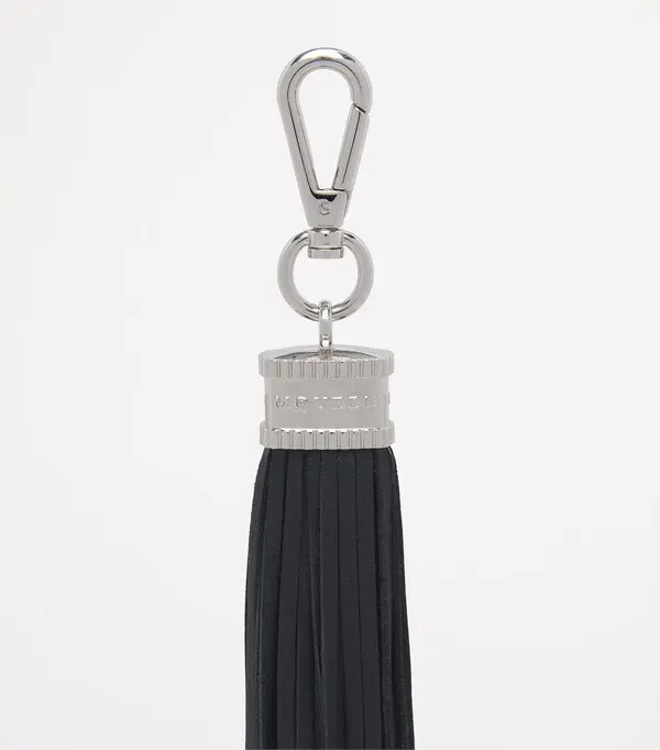 Alexander McQueen Leather Tassel Charm - Black
