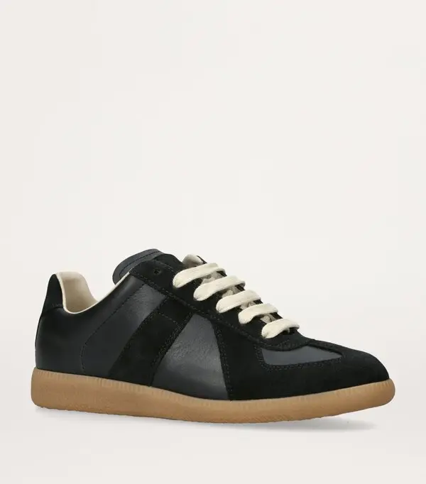 MAISON MARGIELA Leather Replica Sneakers - Black