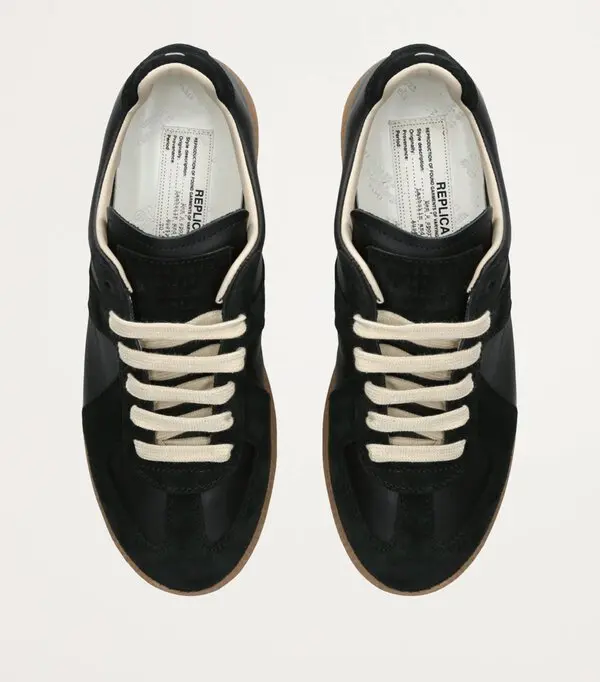 MAISON MARGIELA Leather Replica Sneakers - Black