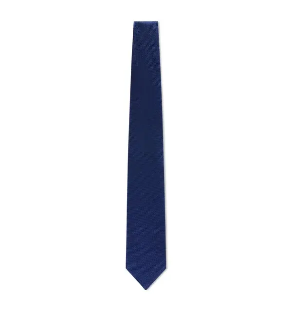 TOM FORD Silk Jacquard Tie - Blue