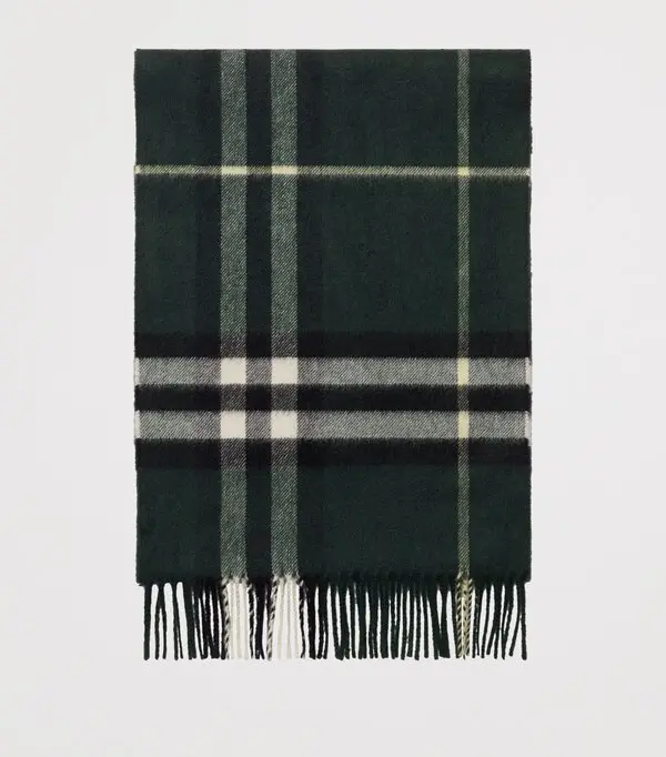 Burberry Cashmere Check Scarf - Green