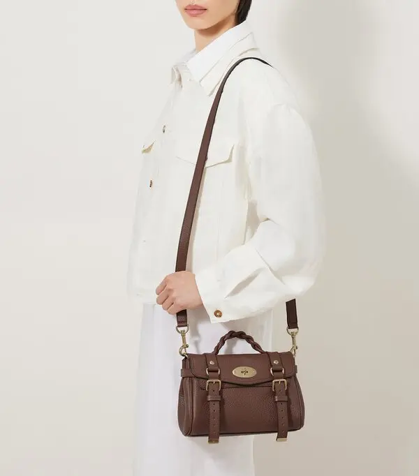 Mulberry Mini Leather Alexa Crossbody Bag - Brown