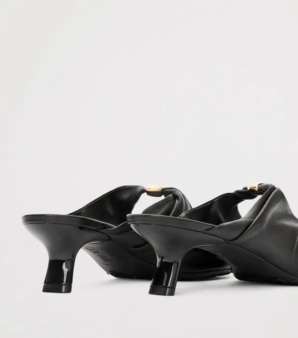 Loewe Lambskin Pebble Soft Heeled Mules 45 - Black