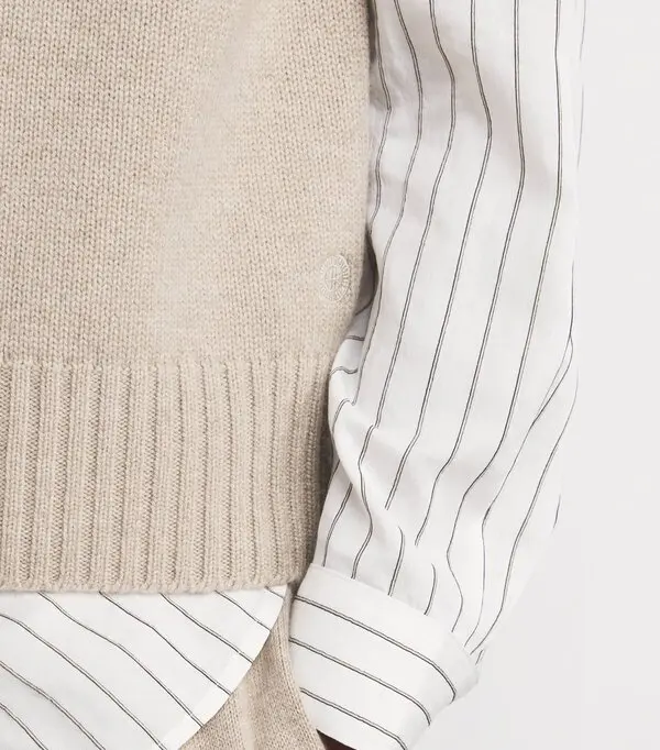 Harrods Cashmere Sleeveless Sweater - Beige