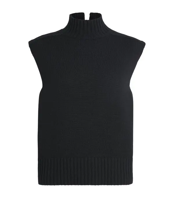 Harrods Cashmere Sleeveless Sweater - Black