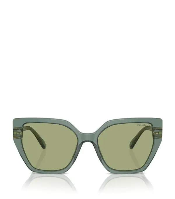 SWAROVSKI Acetate Sk6016 Sunglasses - Green