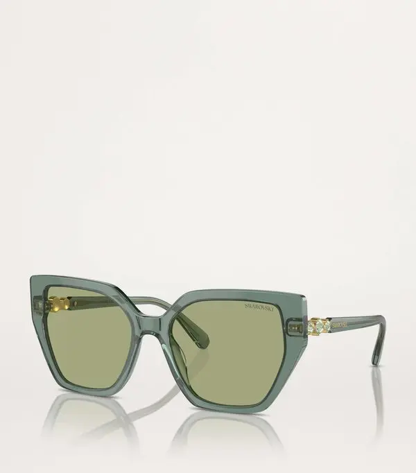 SWAROVSKI Acetate Sk6016 Sunglasses - Green