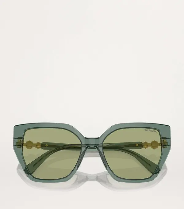 SWAROVSKI Acetate Sk6016 Sunglasses - Green
