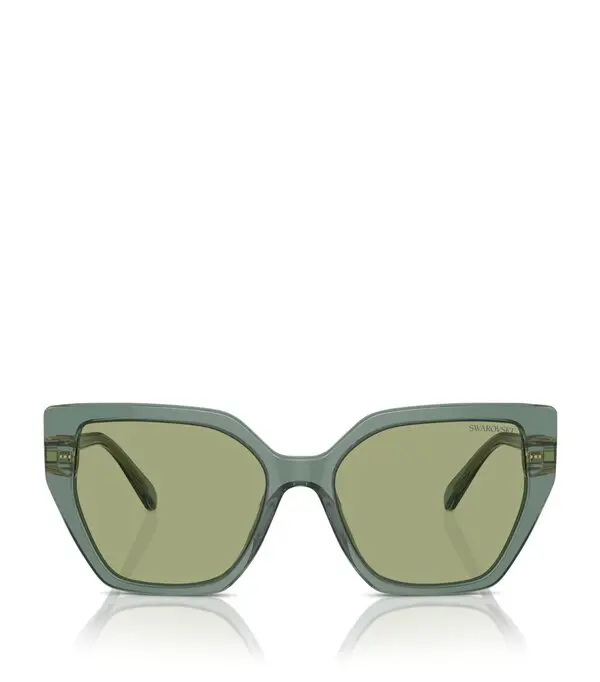 SWAROVSKI Acetate Sk6016 Sunglasses - Green