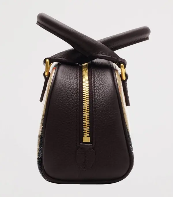 Burberry Mini Canvas Bowling Bag - Beige