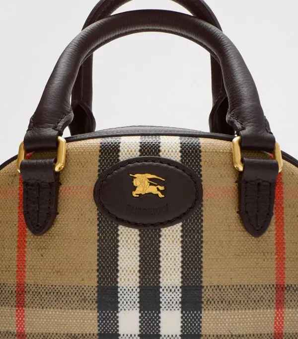Burberry Mini Canvas Bowling Bag - Beige