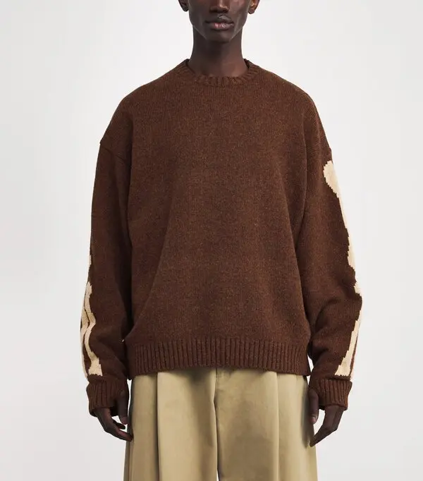 Kapital Wool Bone Intarsia Sweater