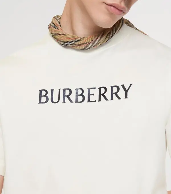 Burberry Cotton Logo Slim T-shirt - White