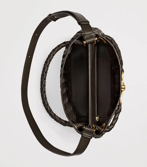 Bottega Veneta Small Leather Andiamo Bucket Bag - Grey