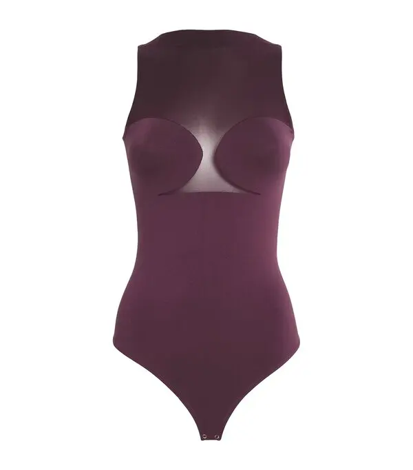 Wolford Bustier String Bodysuit - Purple