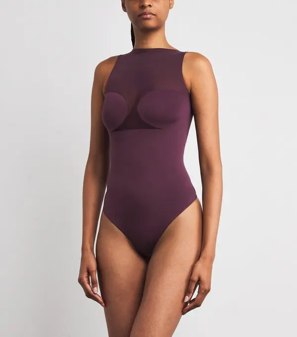 Wolford Bustier String Bodysuit - Purple