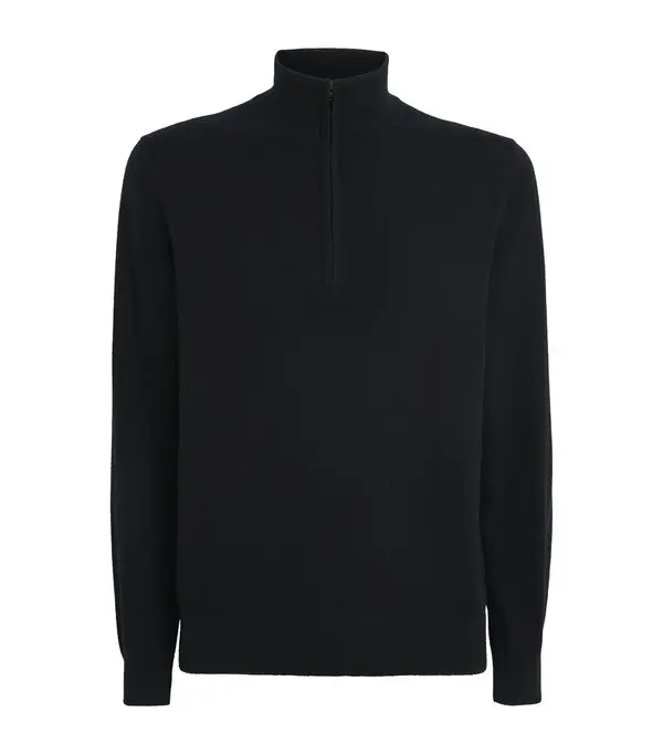 Vince Quarter-zip Cashmere Sweater - Black