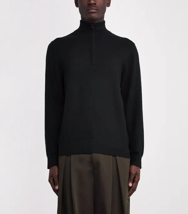 Vince Quarter-zip Cashmere Sweater - Black