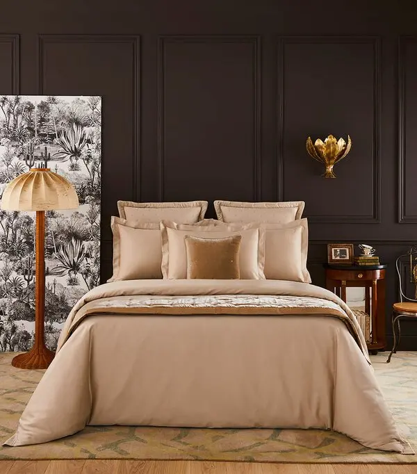 YVES DELORME Triomphe Super King Flat Sheet - Beige