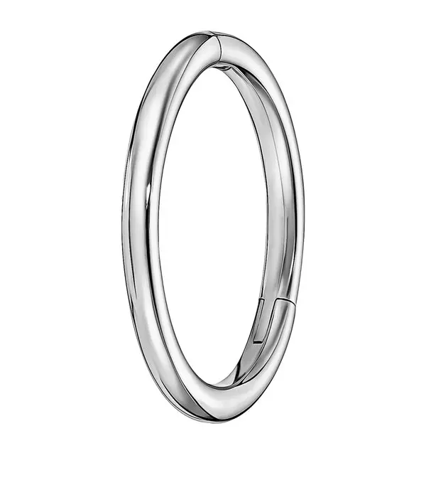MARIA TASH Gold Hoop Earring - White