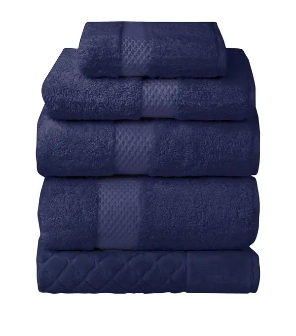 YVES DELORME Toile Guest Towel - Navy
