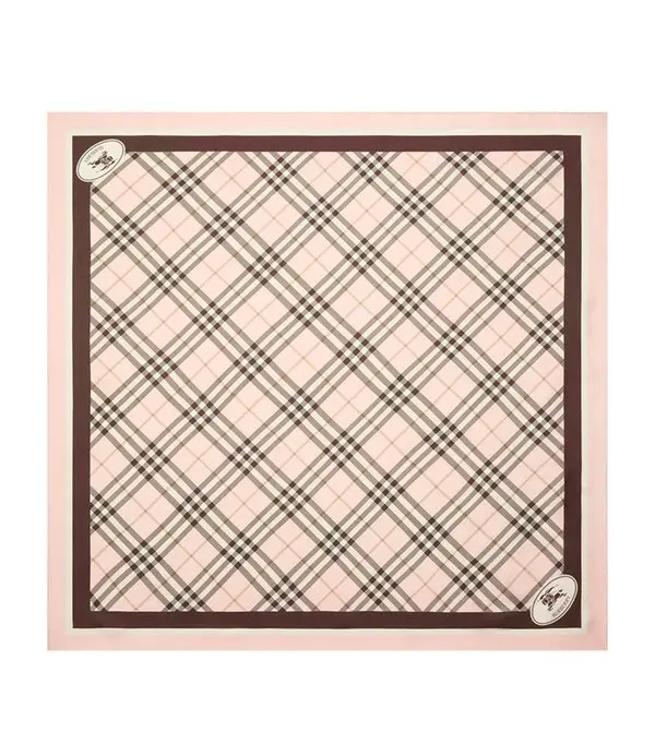 Burberry Silk Check Scarf - Pink