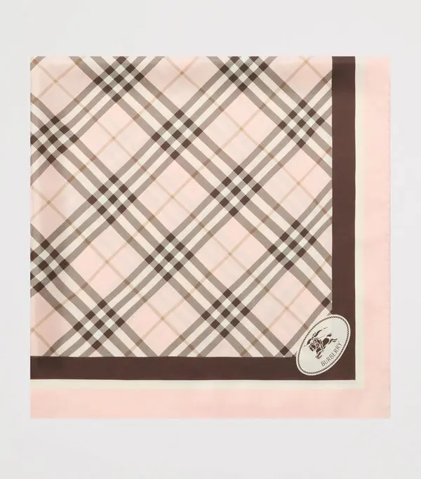 Burberry Silk Check Scarf - Pink