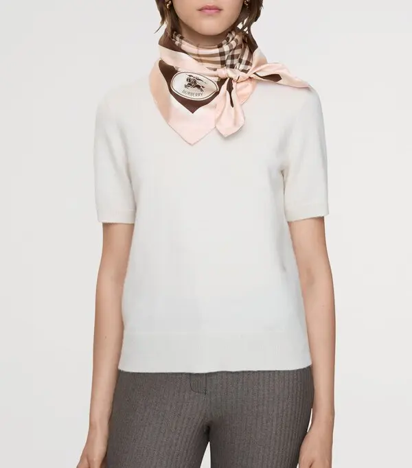 Burberry Silk Check Scarf - Pink