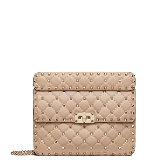 Valentino Garavani Rockstud Spike Top-handle Bag - Nude