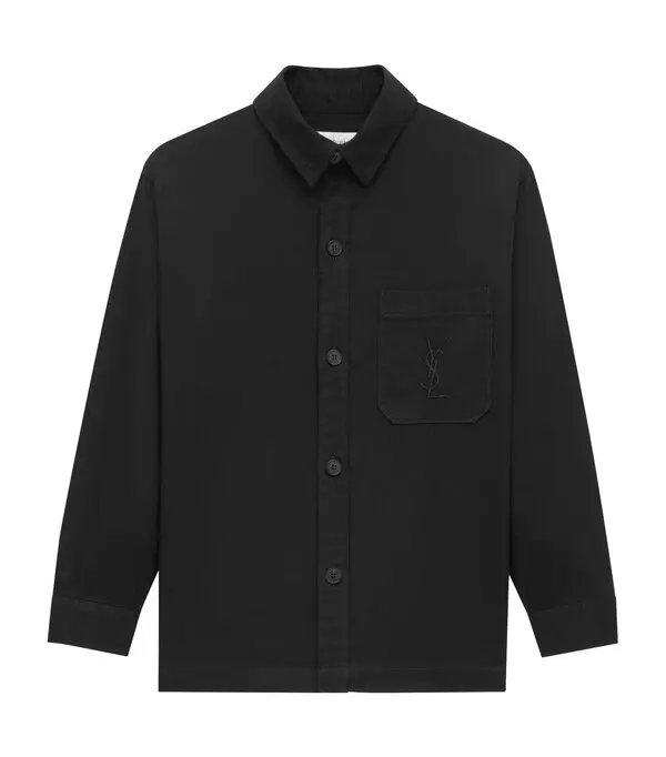 Saint Laurent Cotton-linen Cassandre Overshirt