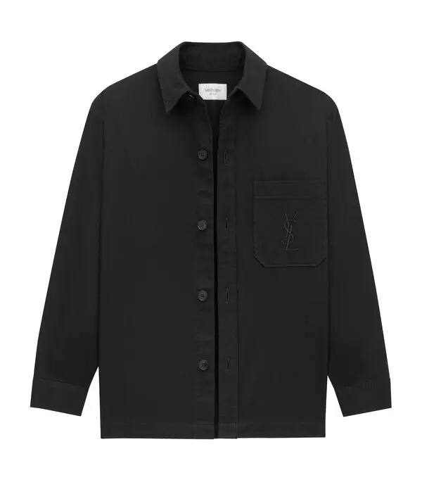 Saint Laurent Cotton-linen Cassandre Overshirt