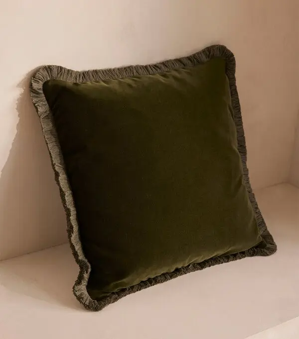 SOHO HOME Velvet Margeaux Cushion - Green