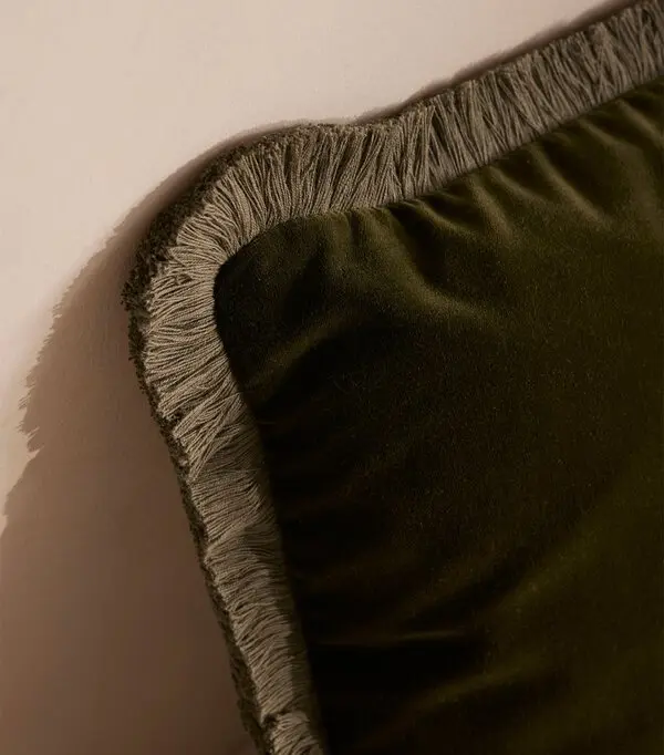 SOHO HOME Velvet Margeaux Cushion - Green