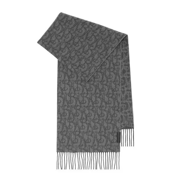 Burberry Cashmere B Charm Scarf - Grey