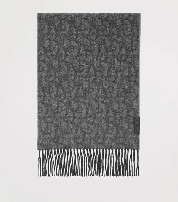 Burberry Cashmere B Charm Scarf - Grey