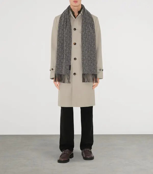 Burberry Cashmere B Charm Scarf - Grey