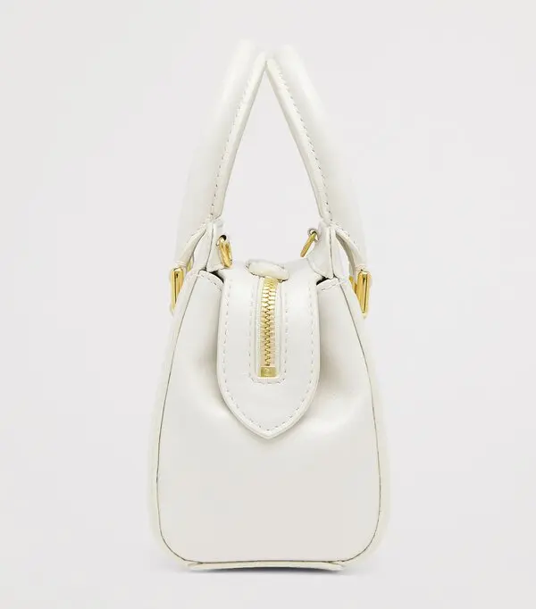 Alexander McQueen Mini Leather Birdee Bag - White