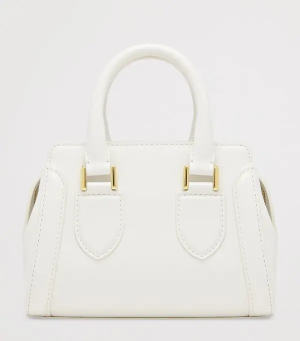 Alexander McQueen Mini Leather Birdee Bag - White