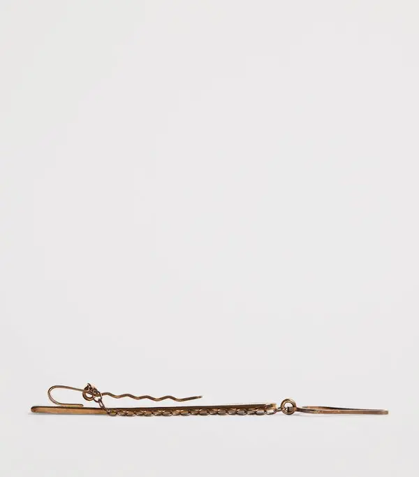 Giorgio Armani Engraved Sterling Silver Tie Clip