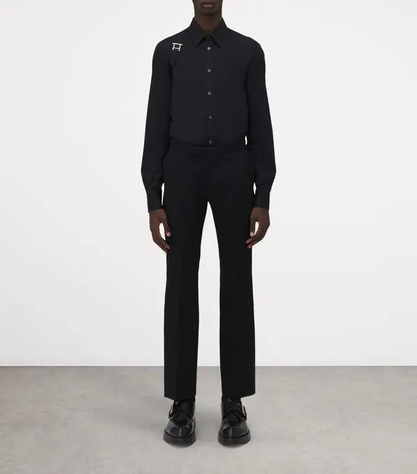 Alexander McQueen Cotton Harness Shirt - Black
