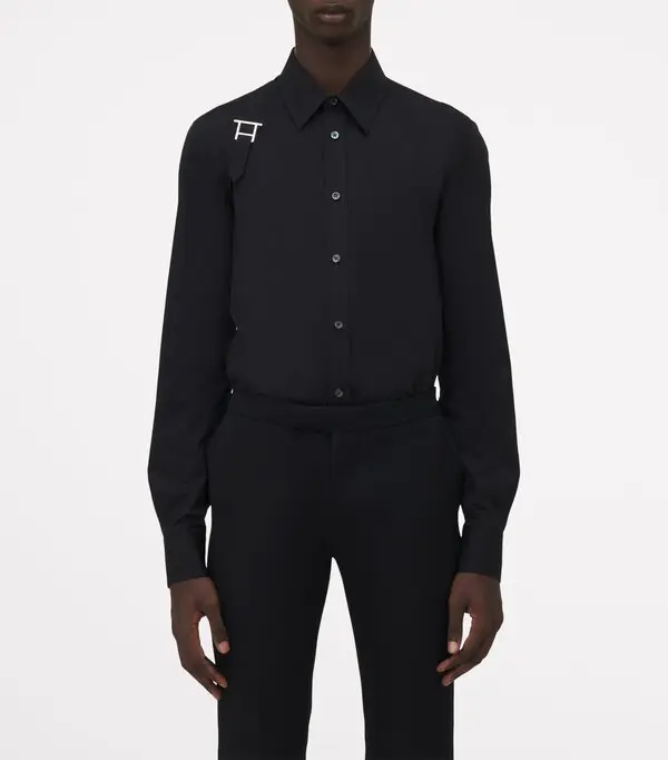 Alexander McQueen Cotton Harness Shirt - Black