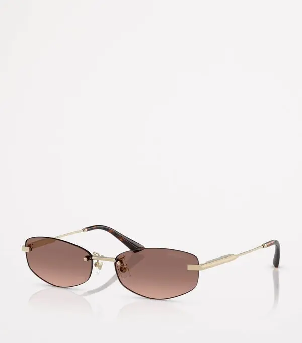 JIMMY CHOO Wire Oval Sunglasses - Gold