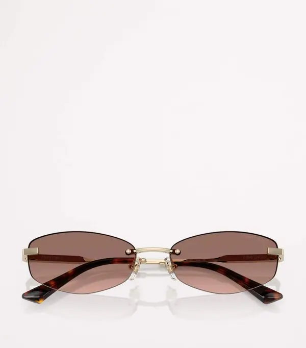 JIMMY CHOO Wire Oval Sunglasses - Gold