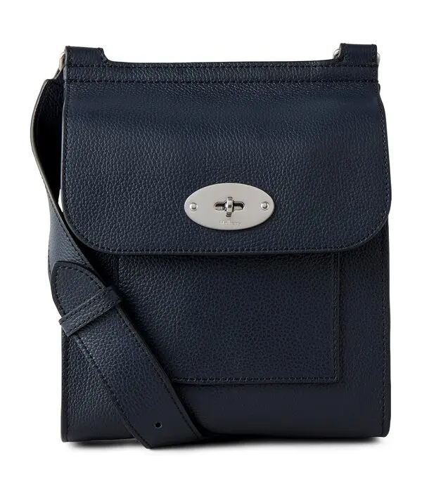 Mulberry Leather Messenger Bag - Blue