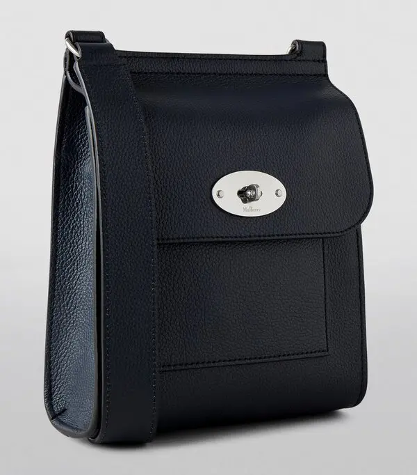 Mulberry Leather Messenger Bag - Blue
